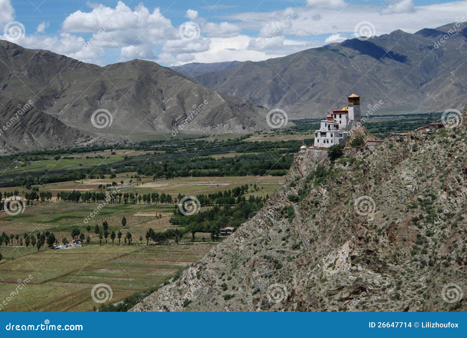 Tibetan countryside stock photo. Image of palace, yumbu - 26647714