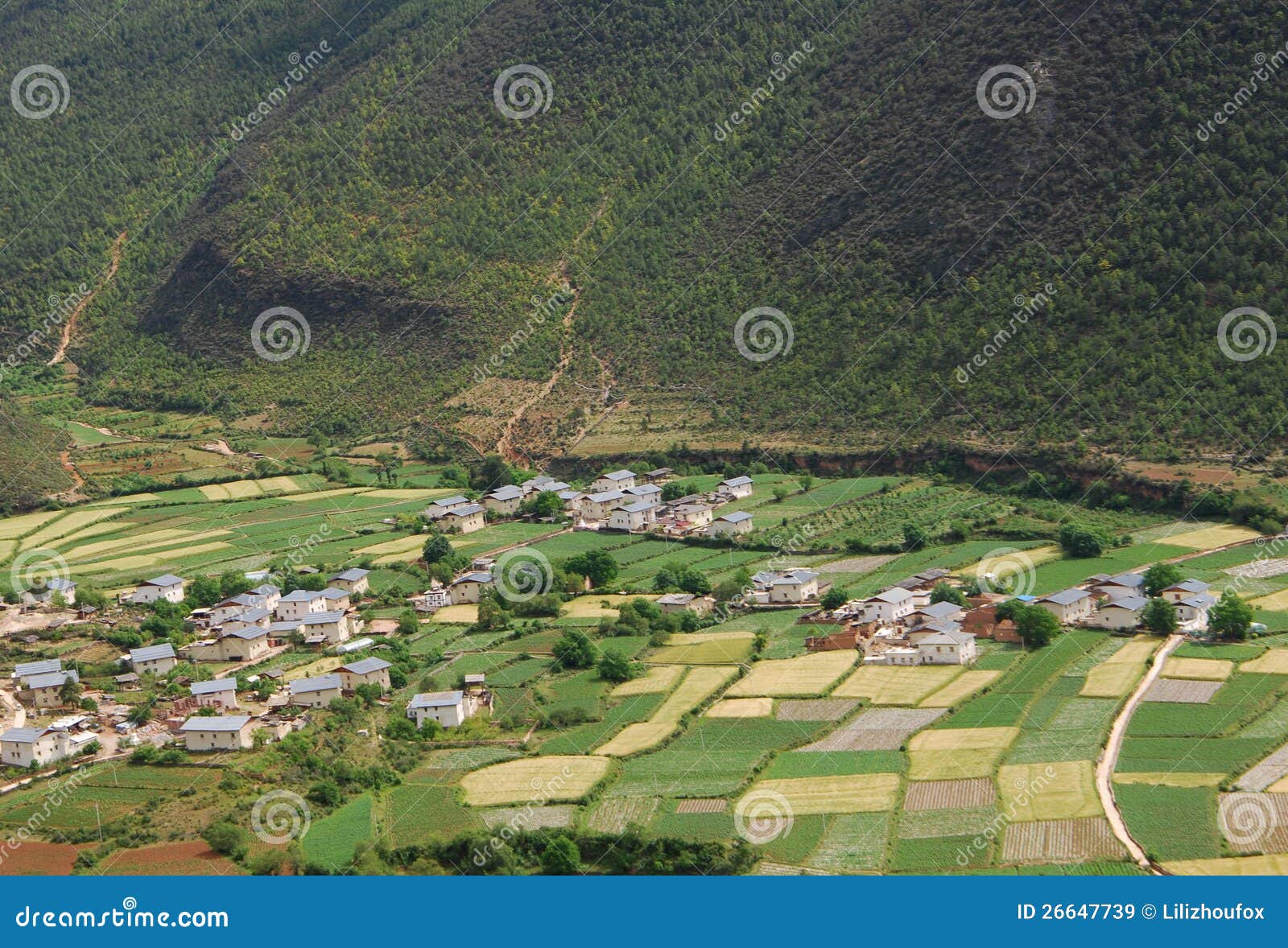 Tibetan countryside stock image. Image of tibet, farmland - 26647739