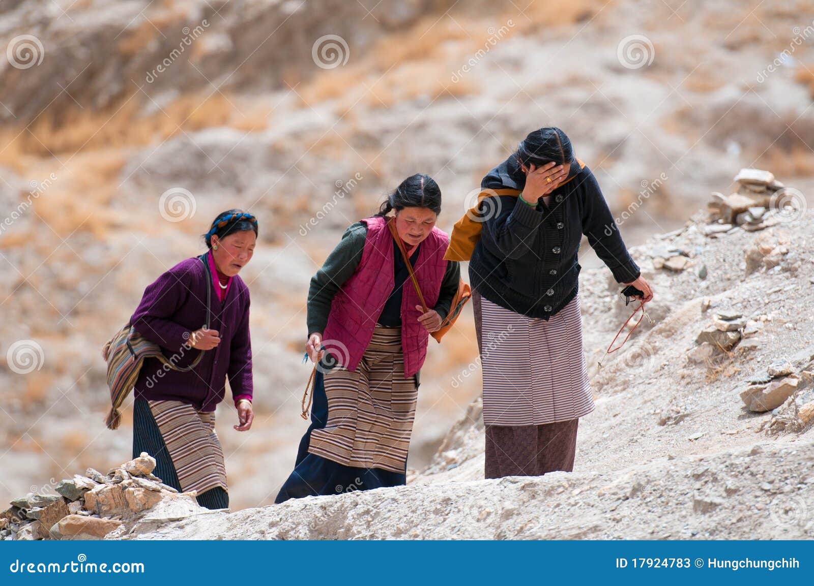 Tibetan Devotees Hike a Holy Mountain Editorial Stock Photo - Image of ...