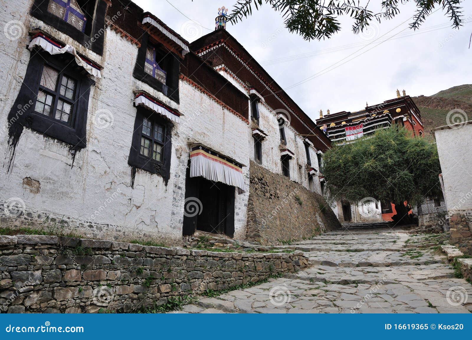 A Tibetan house stock image. Image of karpo, colour, china - 16619365