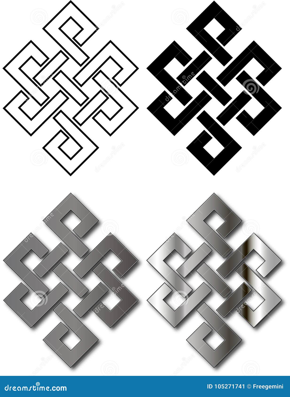 Tibetan Infinity-Endless-Eternity Knot Stock Vector - Illustration of ...