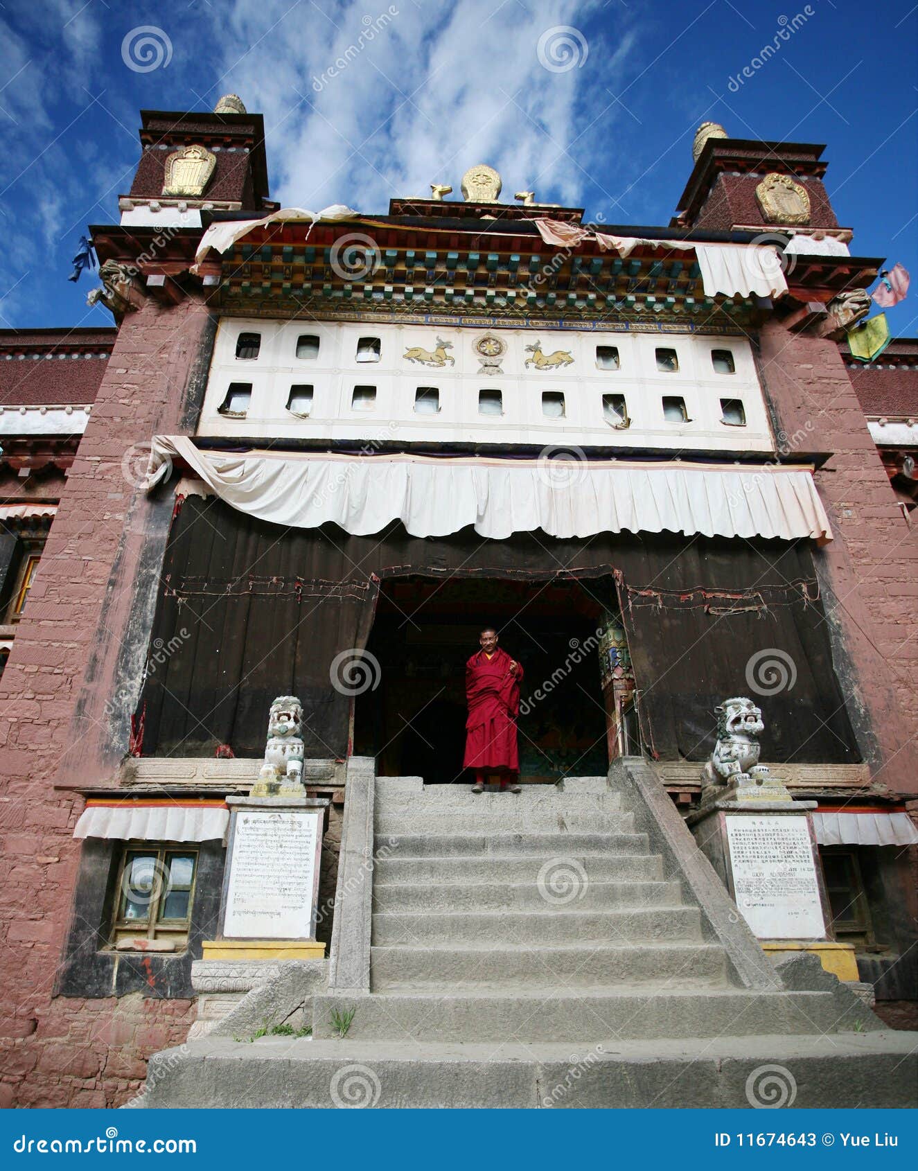 Tibetan Lama Dressed In Mask Dancing Tsam Mystery Dance On Buddhist ...