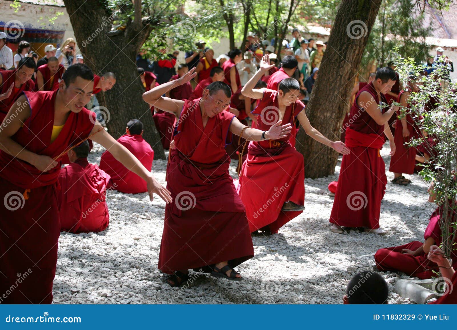 Tibetan Lamas Debating on Buddhist Doctrines Editorial Stock Image ...