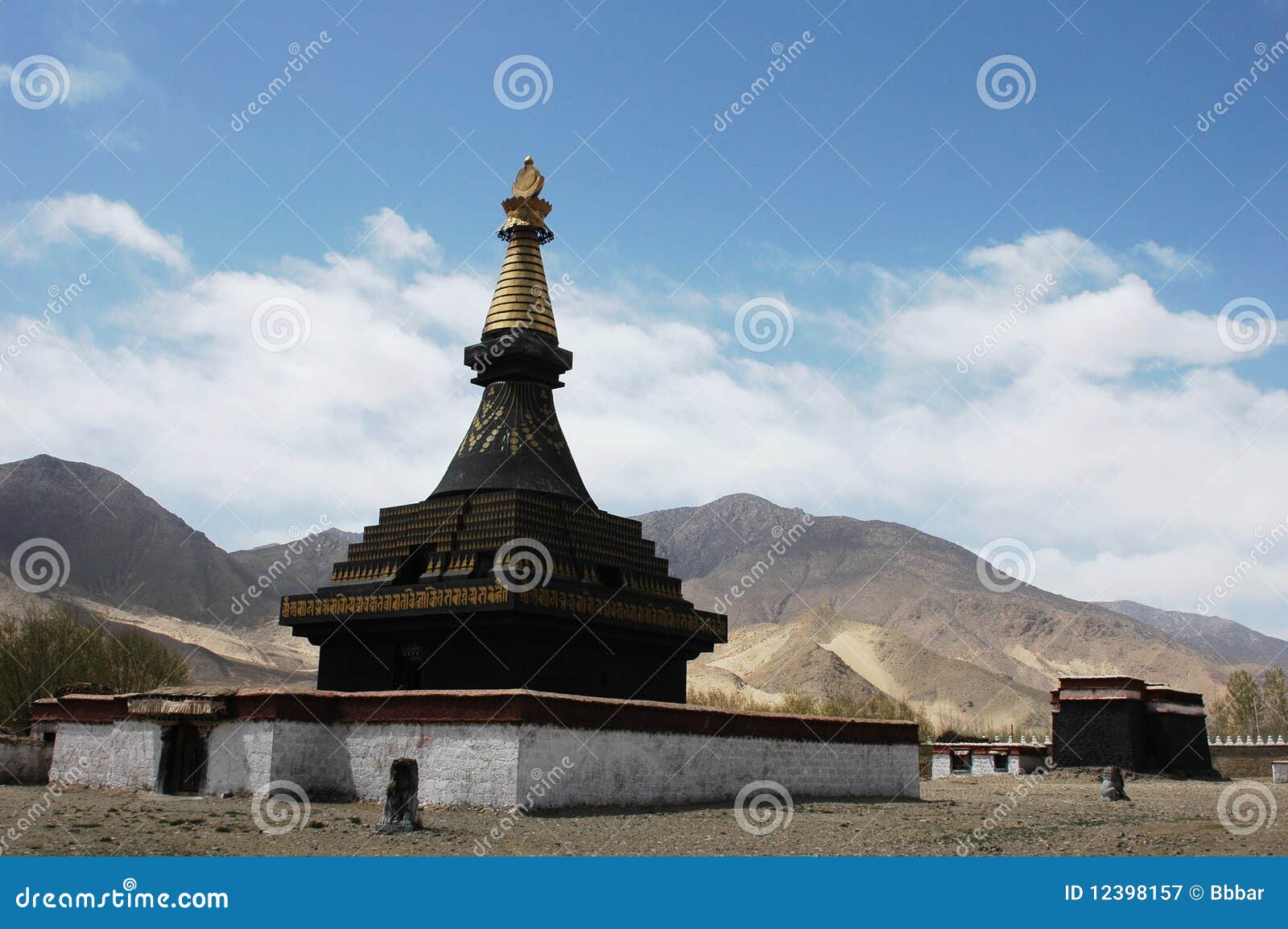 A Tibetan lamasery stock image. Image of golden, qinghai - 12398157