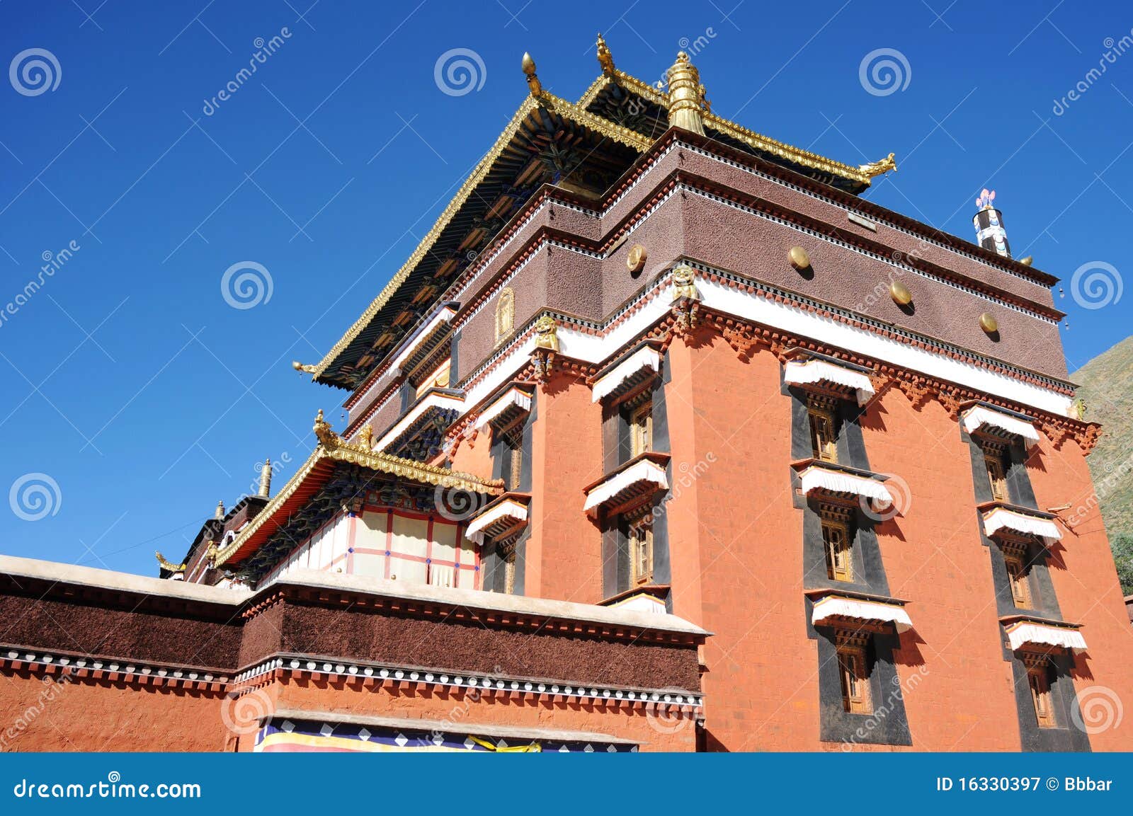 Tibetan lamasery stock image. Image of traditional, chinese - 16330397
