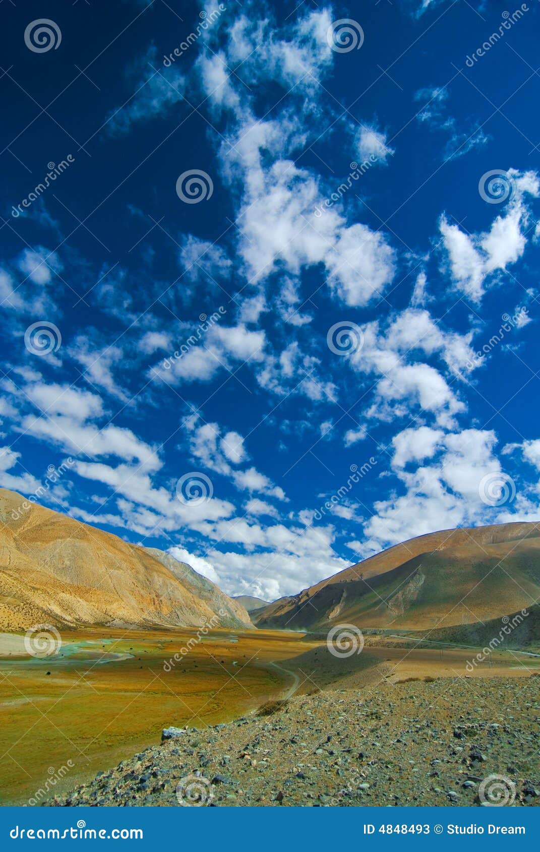 A Tibetan Landscape stock image. Image of mountains, scenic - 4848493