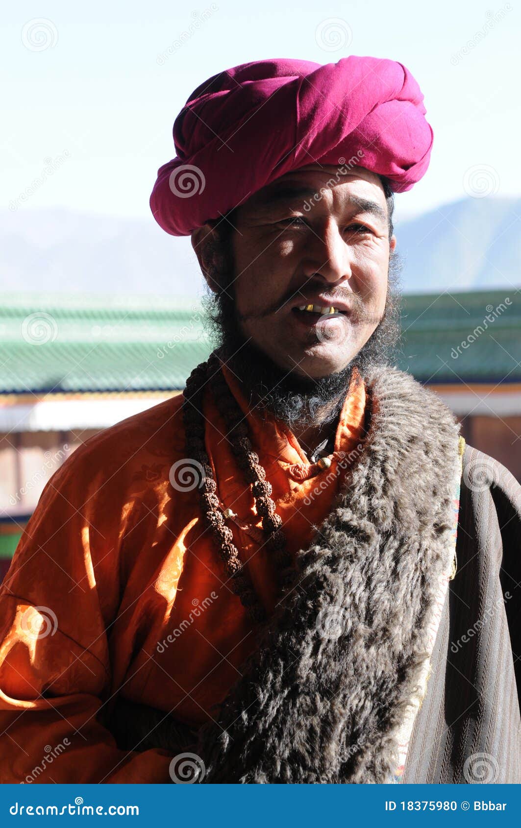 Tibetan man editorial image. Image of local, smiling - 18375980