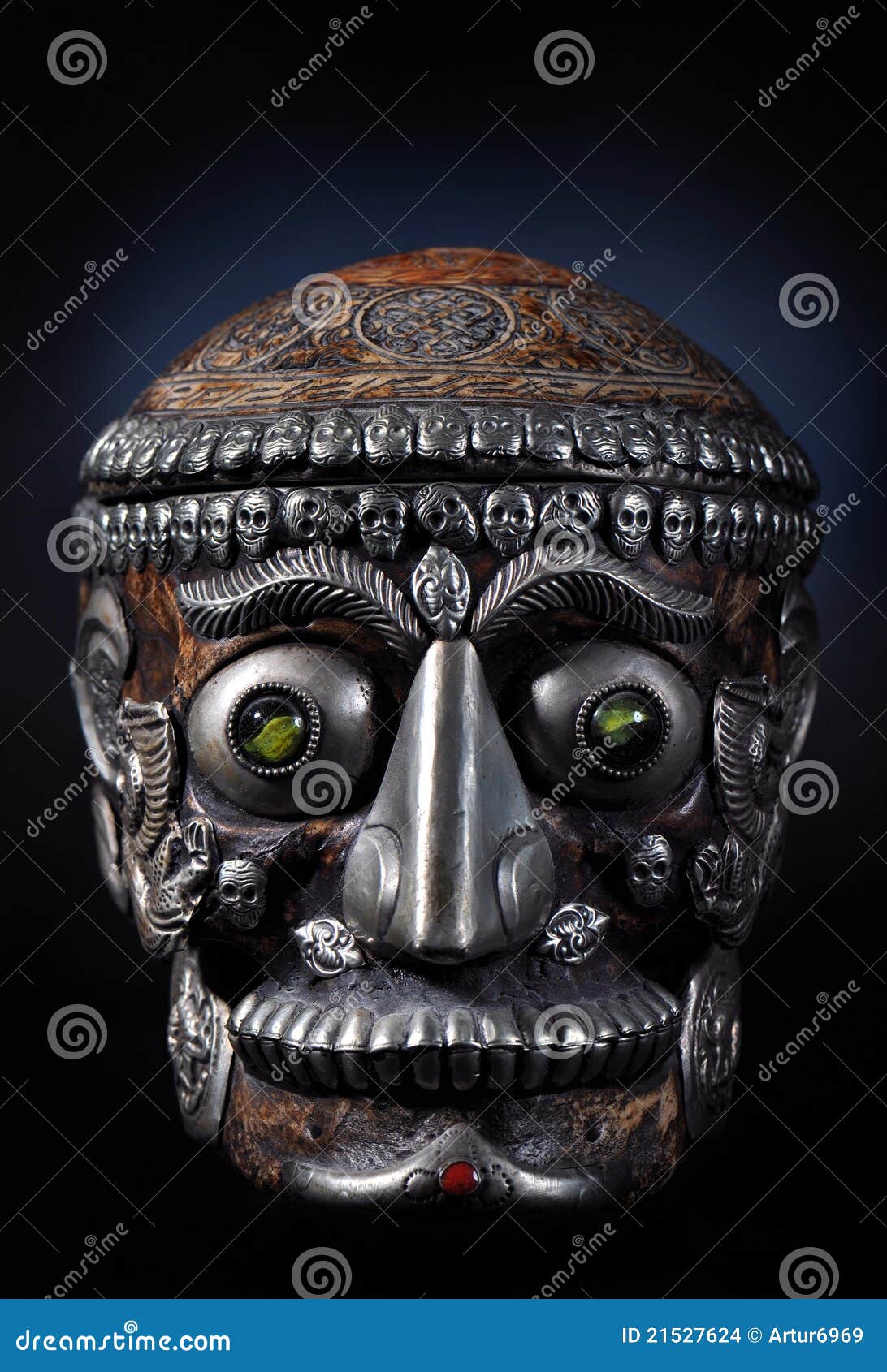 Tibetan man skull stock photo. Image of ritual, kapala - 21527624