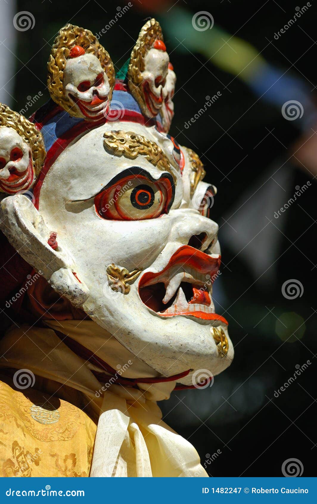 Tibetan mask stock image. Image of buddism, himalayan - 1482247