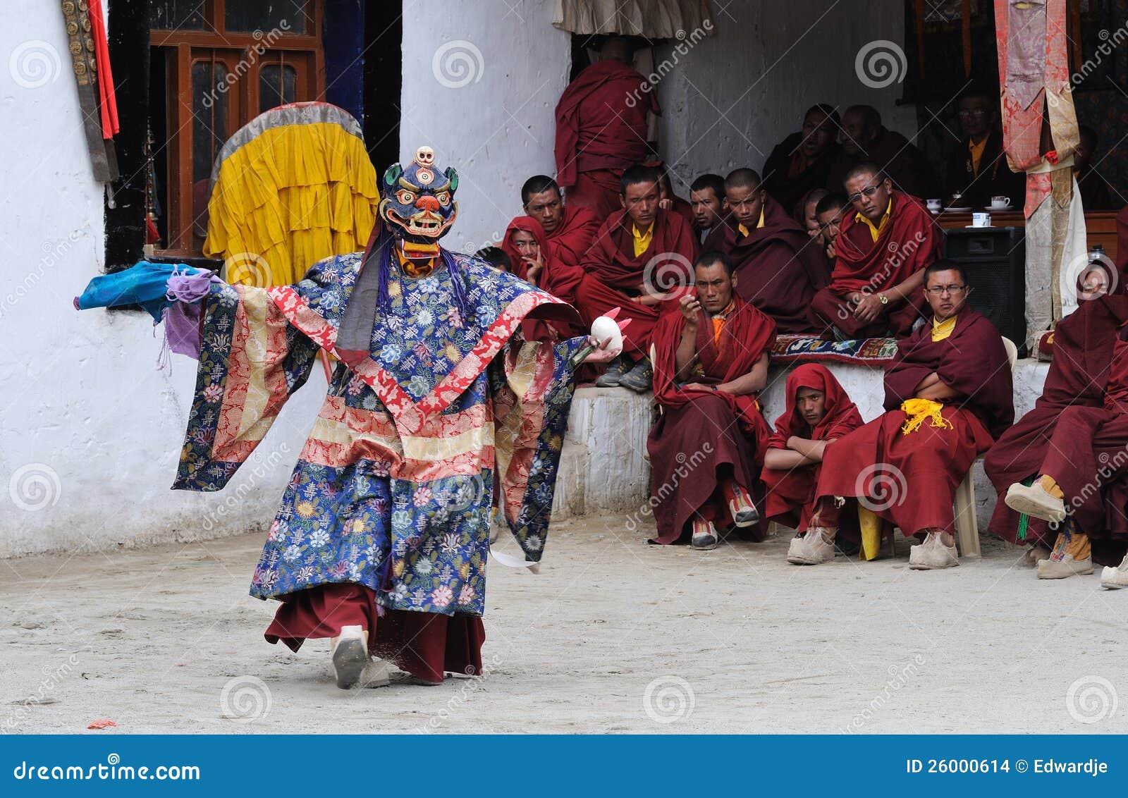 Tibetan Mask Dance 2 editorial stock image. Image of monastery - 26000614