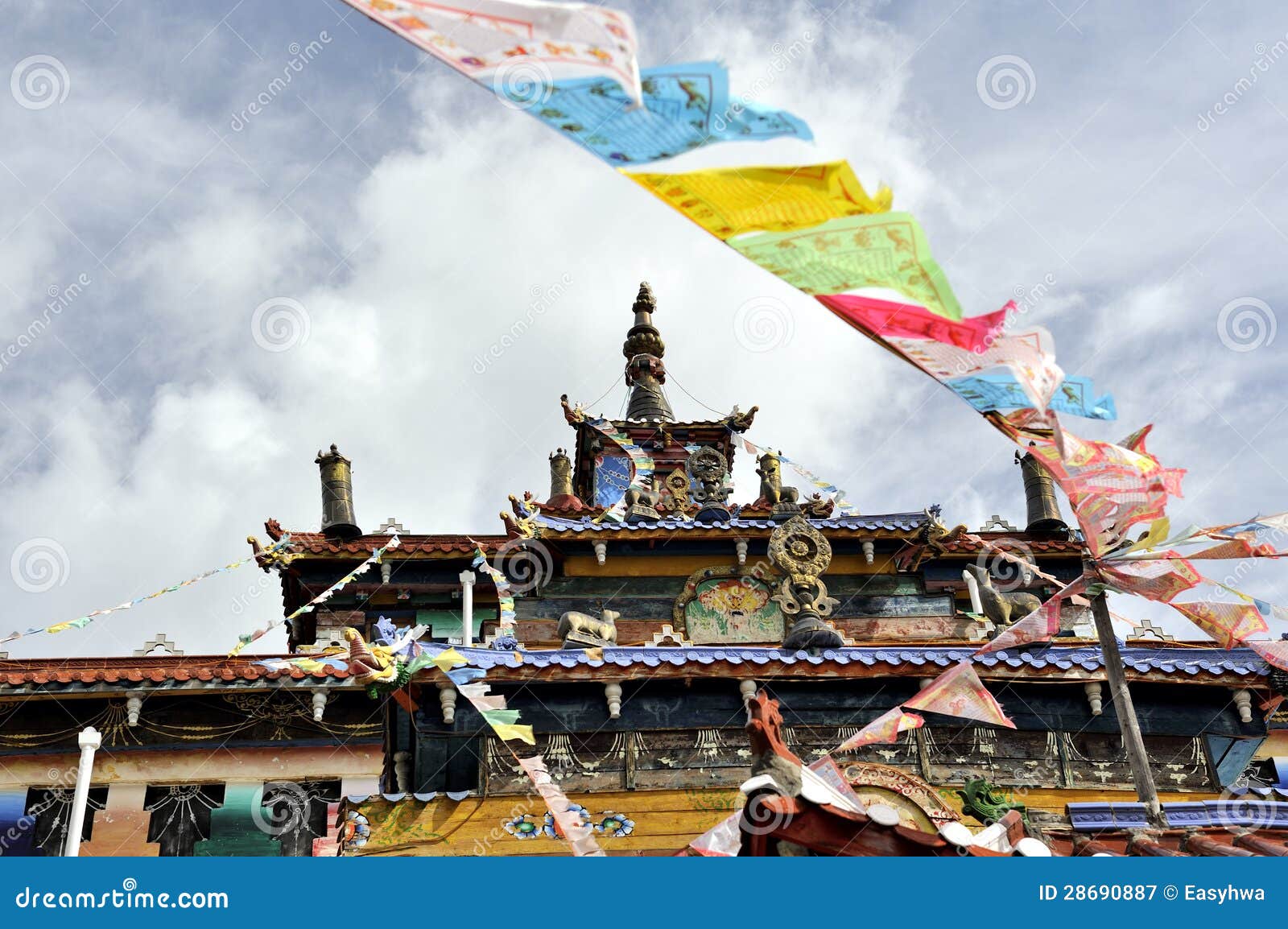 Tibetan monastery stock image. Image of china, harmsala - 28690887