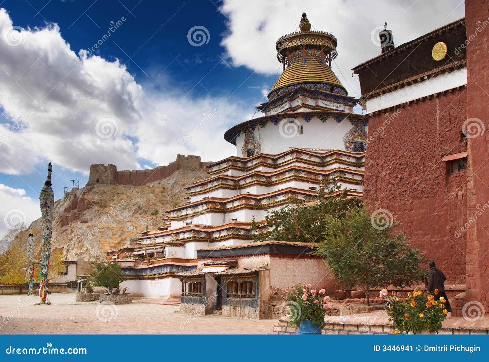 Tibetan monastery stock image. Image of blue, palace, shrine - 3446941