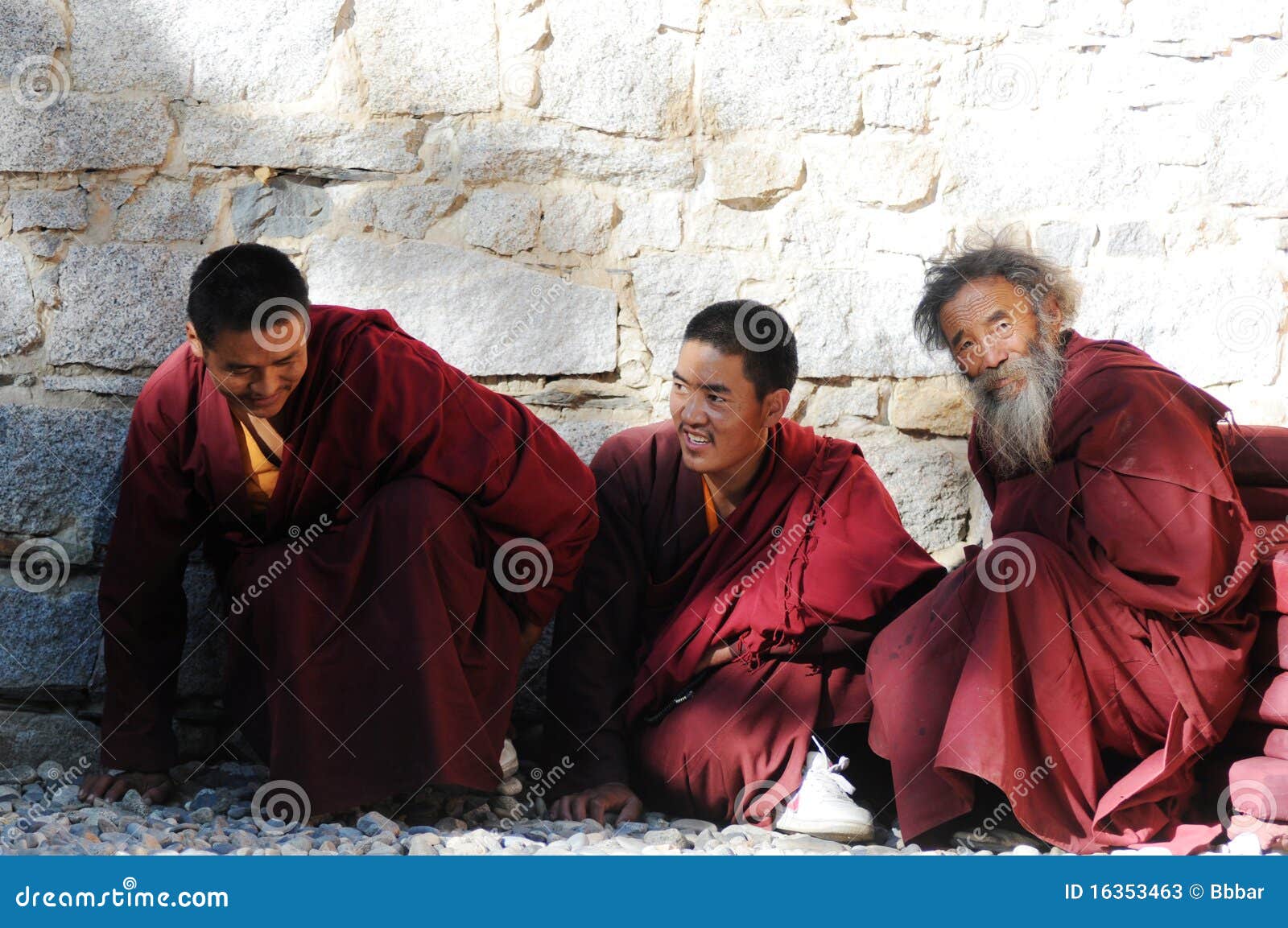 Tibetan monks editorial stock photo. Image of lamasery - 16353463