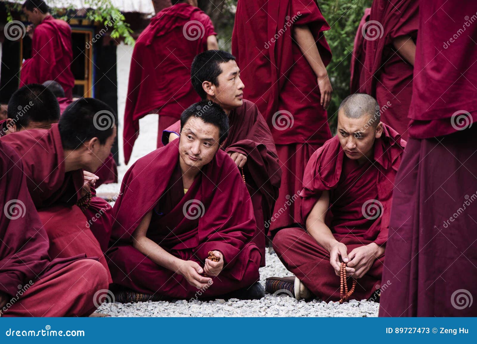Tibetan Monks Were Debating Editorial Stock Photo - Image of buddhist ...