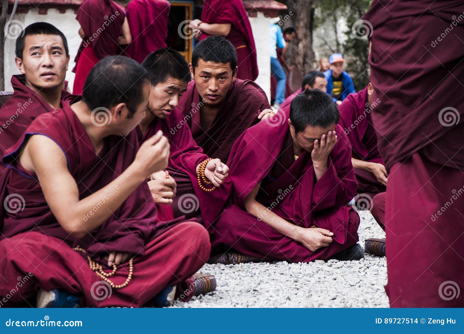 Tibetan Monks Were Debating Editorial Stock Image - Image of china ...