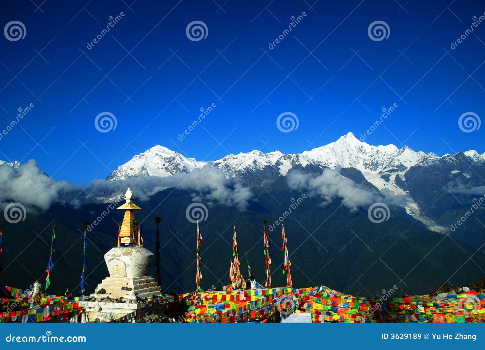 Tibetan Pilgrimage Mountain Stock Image - Image of fresh, meili: 3629189