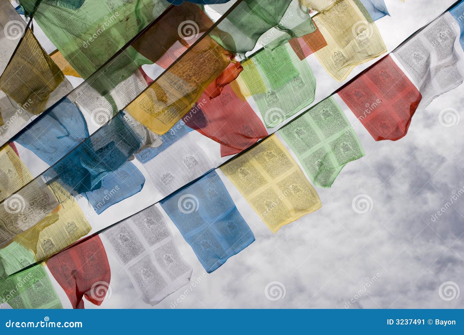 Tibetan Prayer Flags in Lhasa Stock Image - Image of vicinity, flag ...