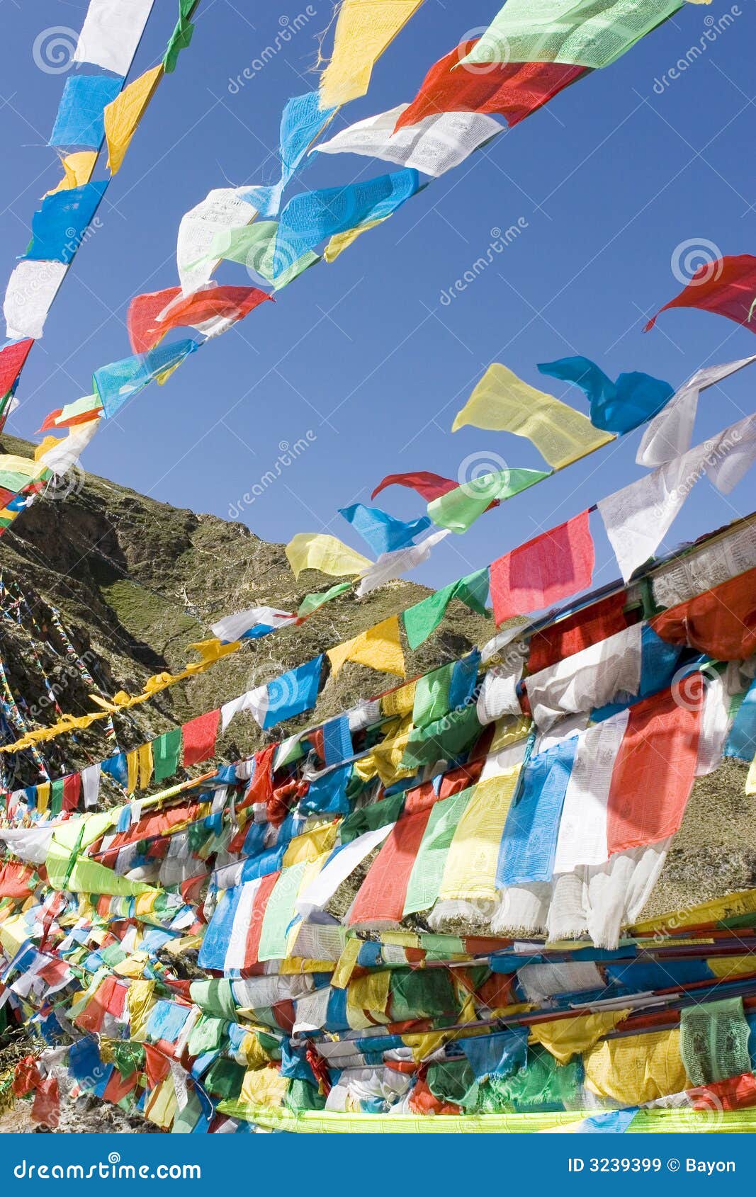 Tibetan Prayer Flags in Lhasa Stock Image - Image of prayer, flag: 3239399