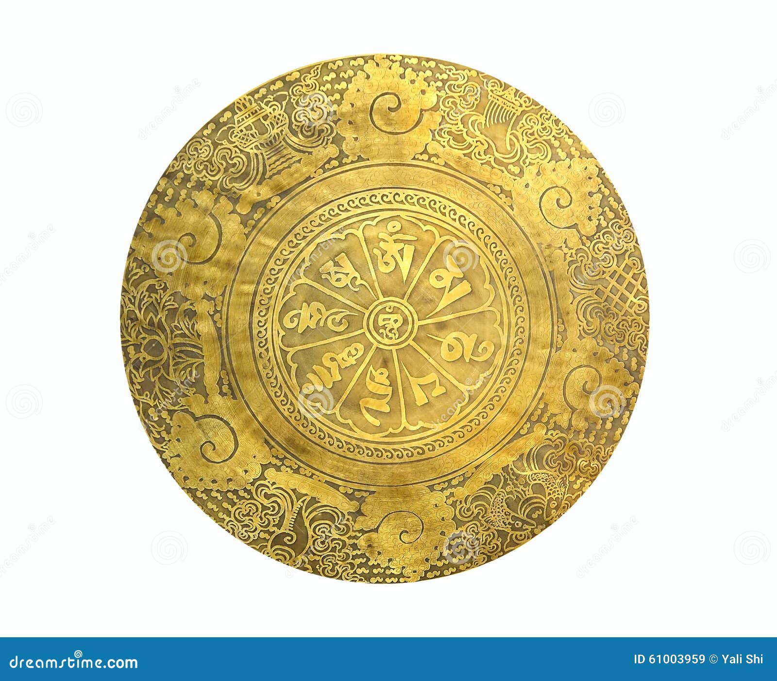 Tibetan Prayer Gong stock image. Image of tibetan, artwork - 61003959