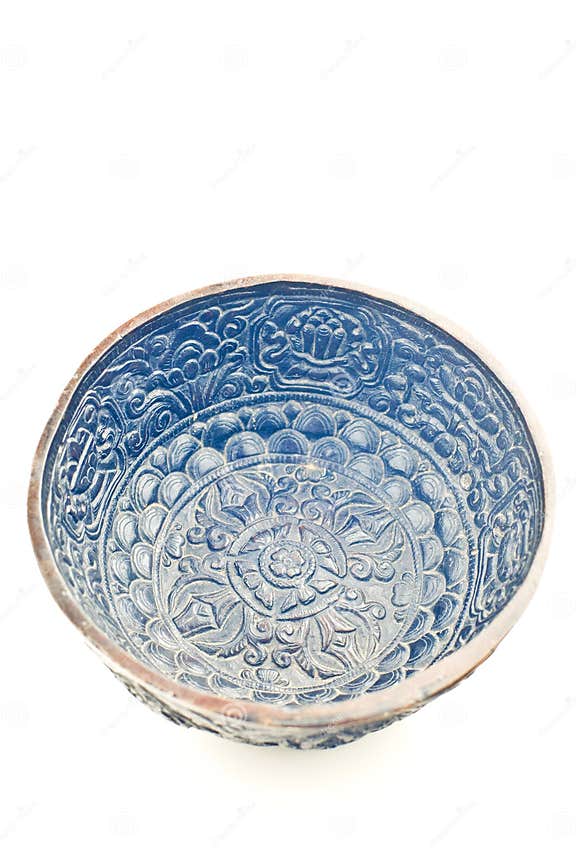 Tibetan prayer pot stock image. Image of ceramic, textured - 4841351