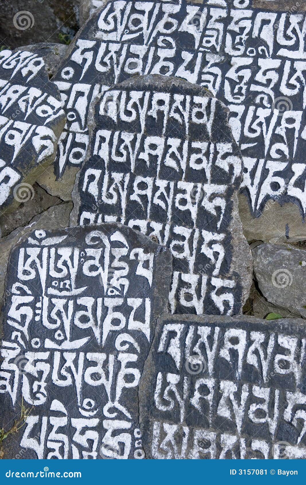 Tibetan script in Nepal stock image. Image of tibetan - 3157081