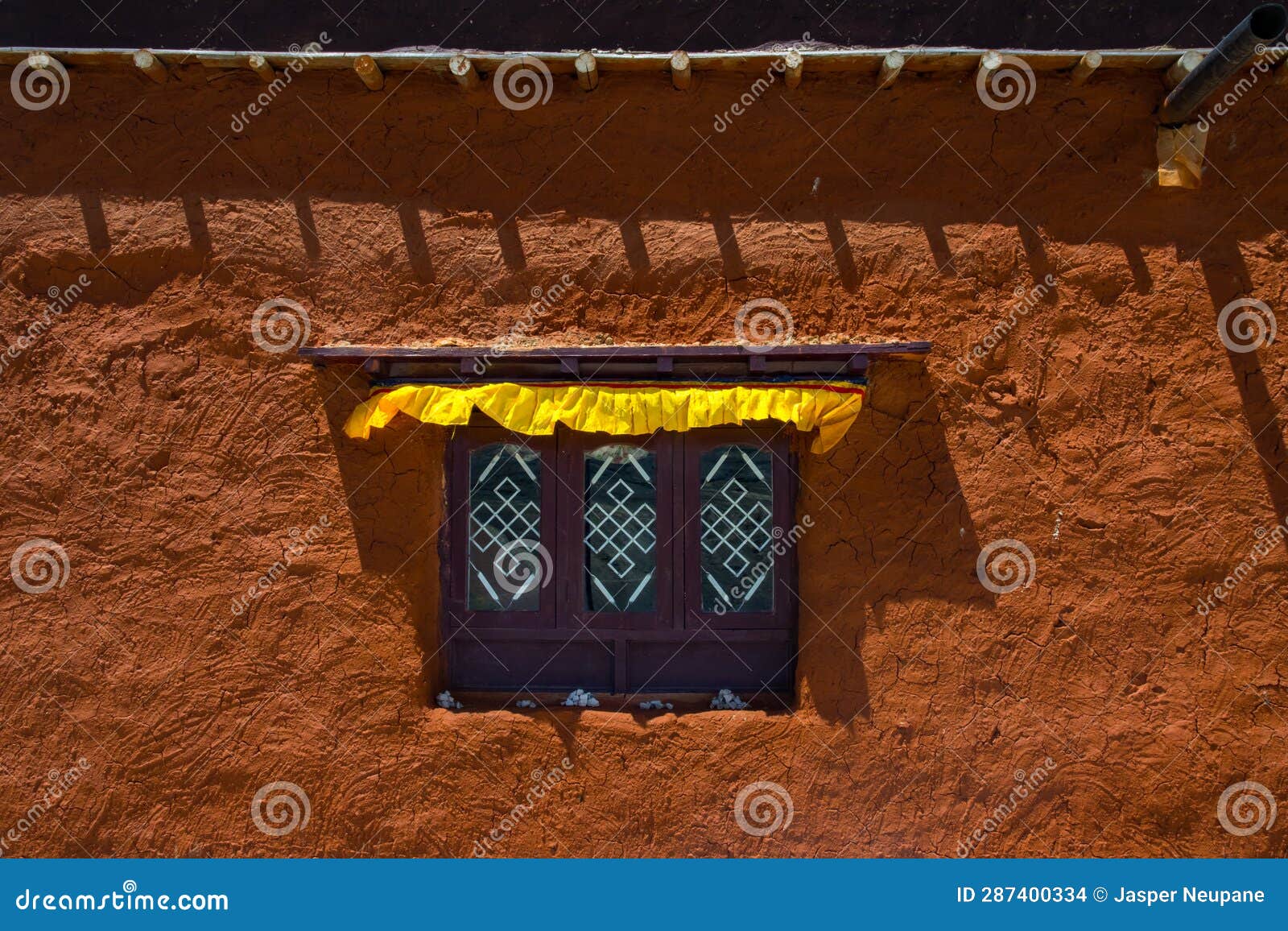 Tibetan Style Vintage Window of a Monastery in Nepal Stock Photo ...