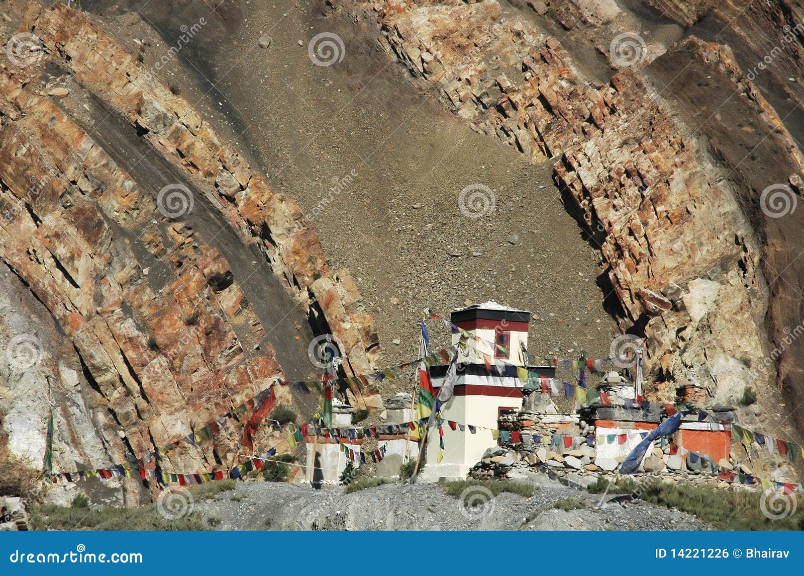 Tibetan Temple in Himalayas. Stock Photo - Image of religion ...