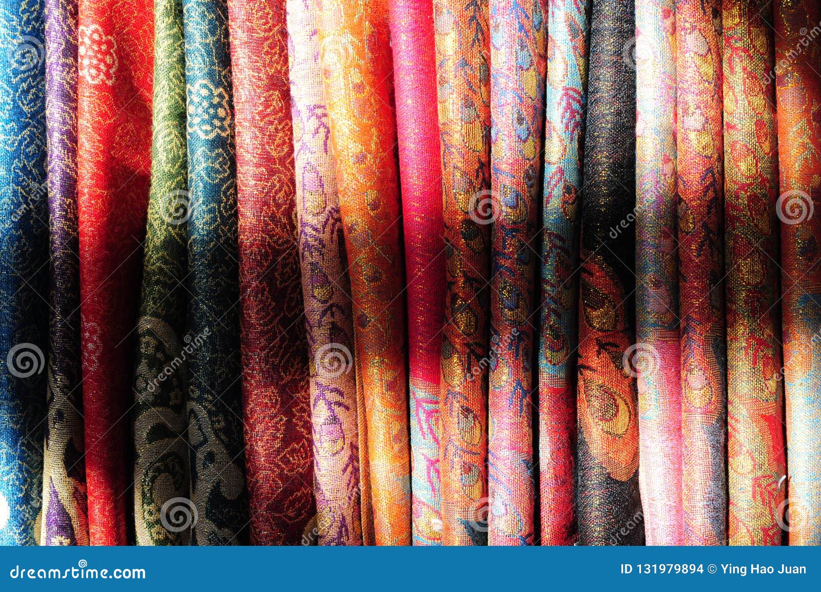 Tibetan Textile Colors stock photo. Image of sunlight - 131979894