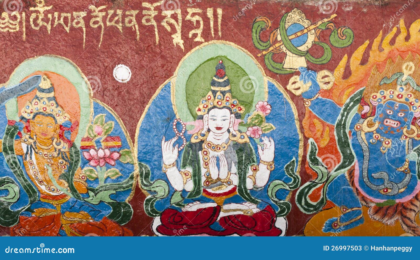 Tibetan Thangka stock image. Image of heritage, divine - 26997503