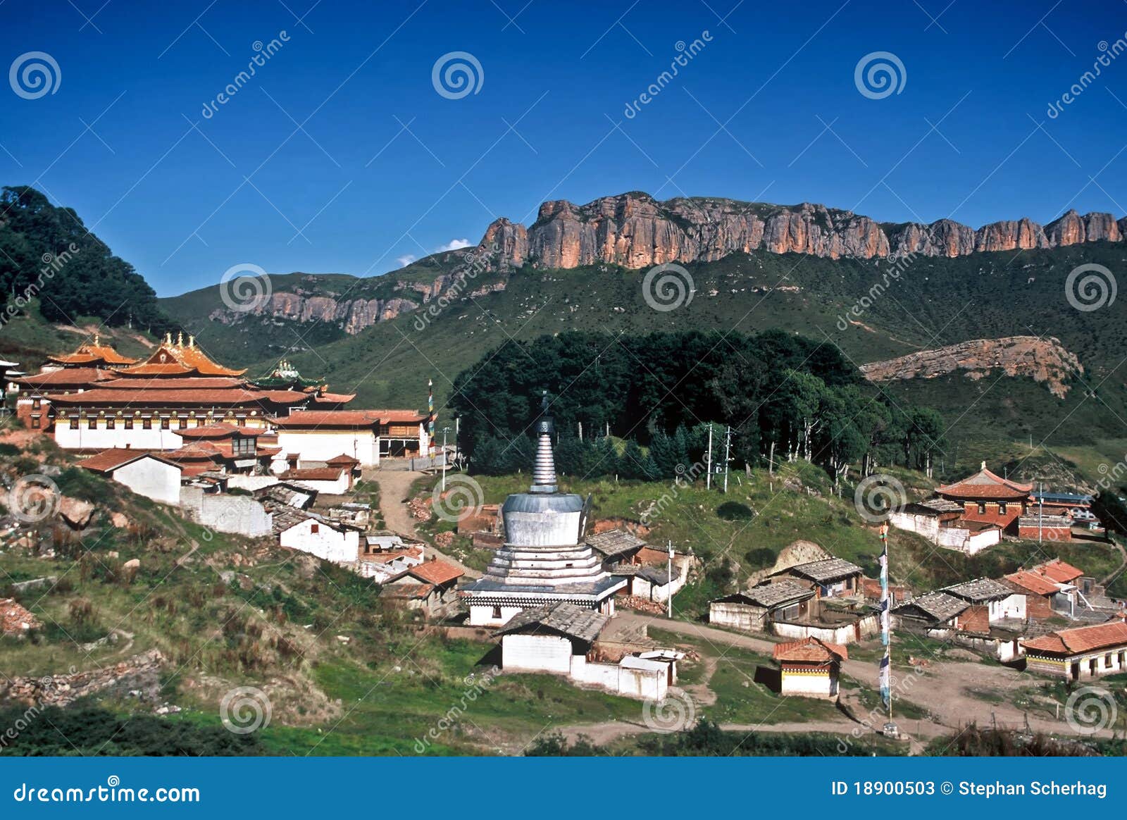 Tibetan Village, China stock image. Image of rock, environment - 18900503