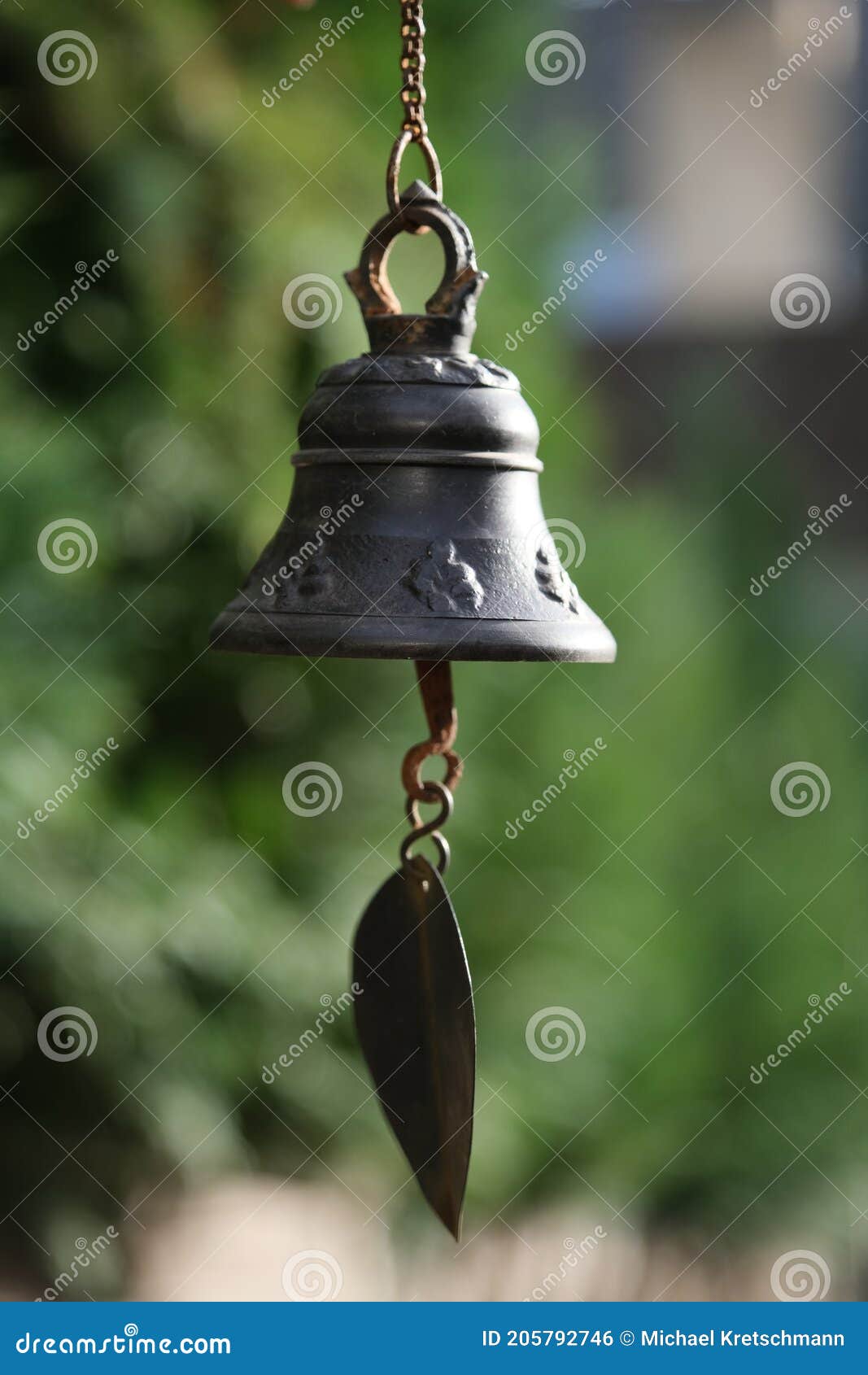 Tibetan Windbell stock photo. Image of bronce, leaf - 205792746