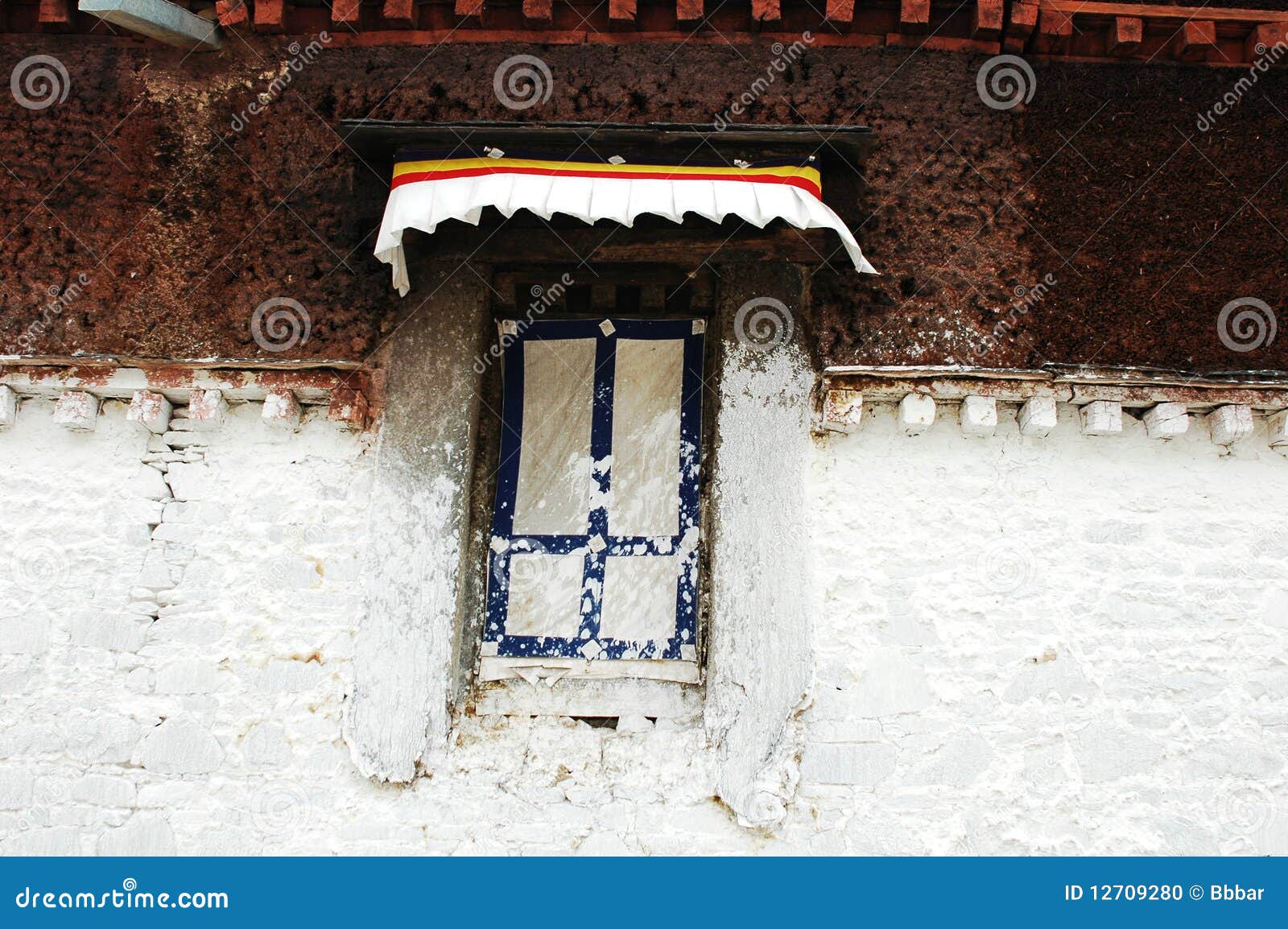 Tibetan window stock photo. Image of decorative, colors - 12709280
