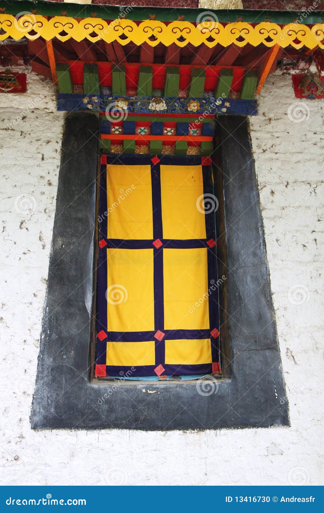 Tibetan window stock photo. Image of holidays, flowers - 13416730