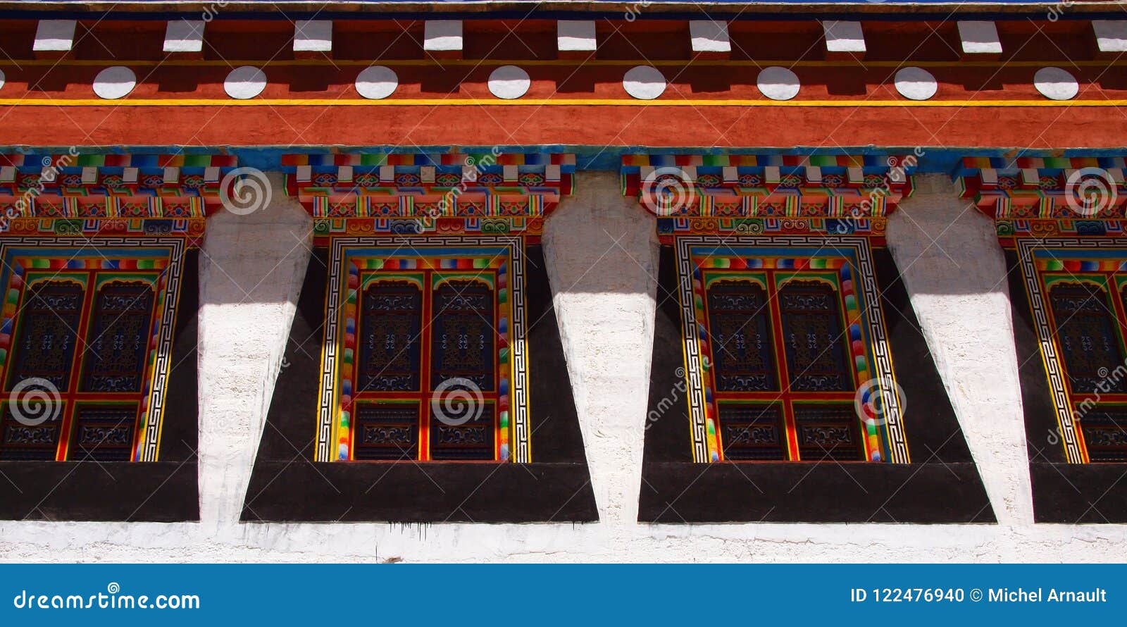 Tibetan window stock photo. Image of asian, design, monastery - 122476940
