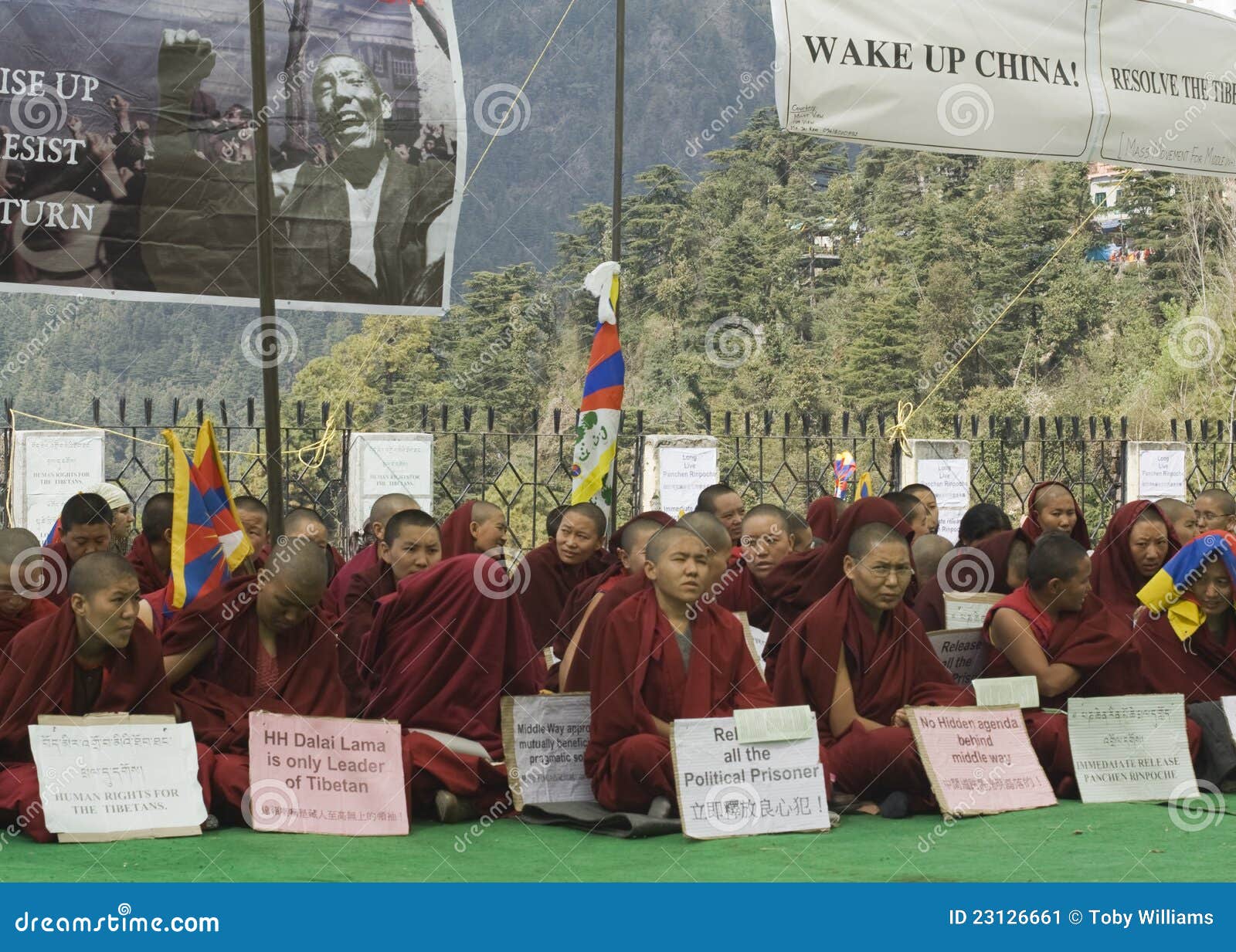 Tibetan Peaceful Protest at Mcleod Ganj, Dharamsala Editorial Photo ...
