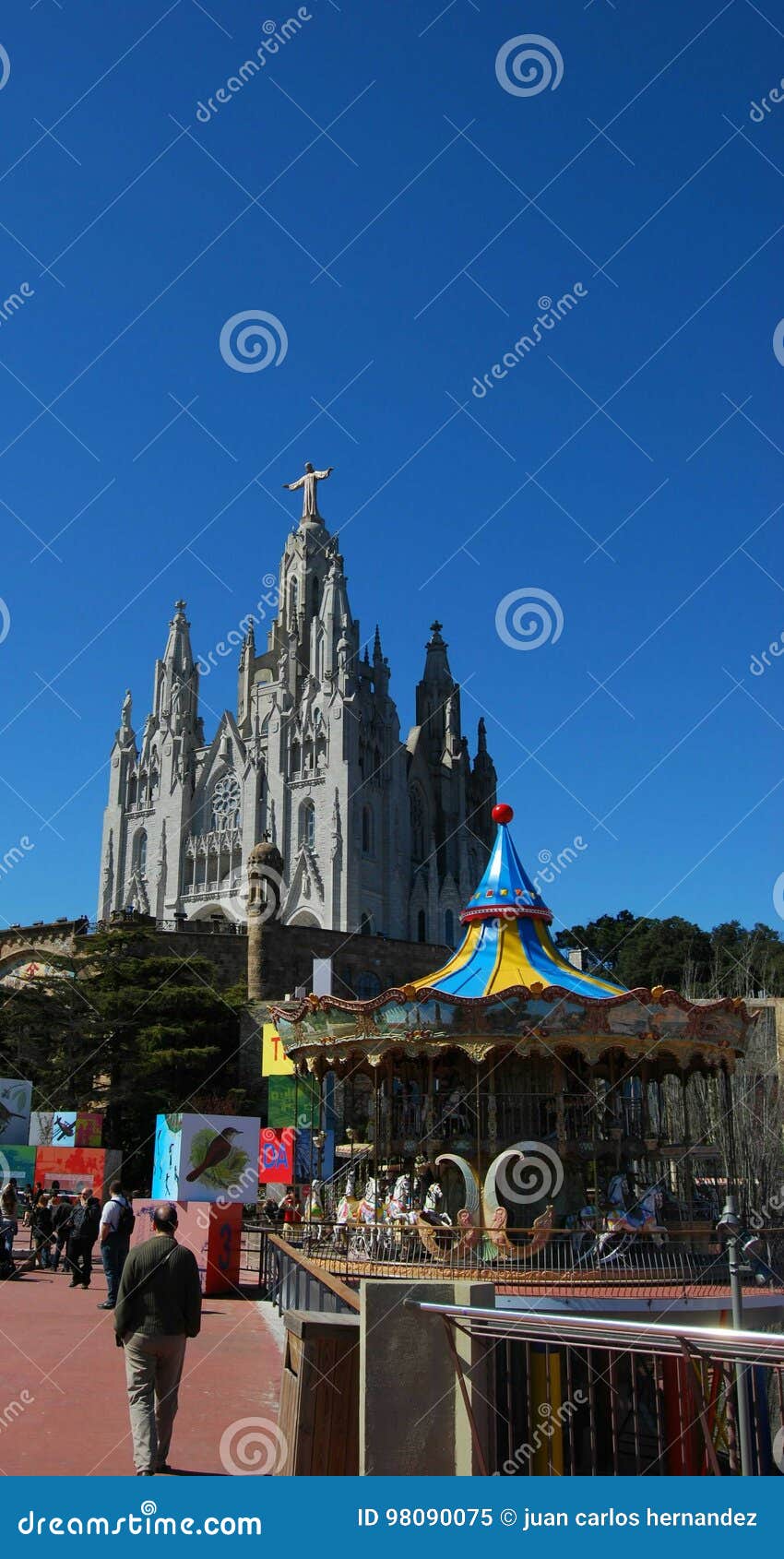 Tibidabo church editorial image. Image of catedral, gothic - 98090075