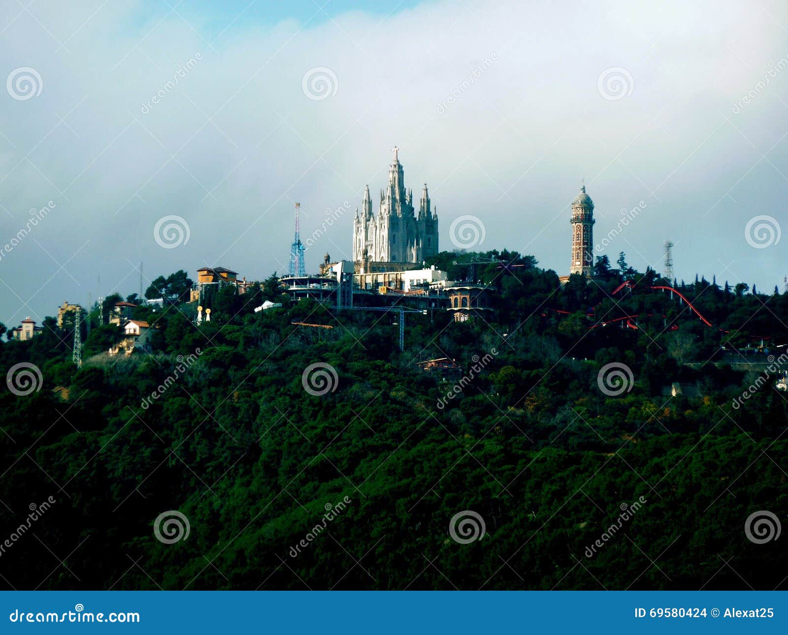 Tibidabo stock photo. Image of travel, cityscape, tourism - 69580424