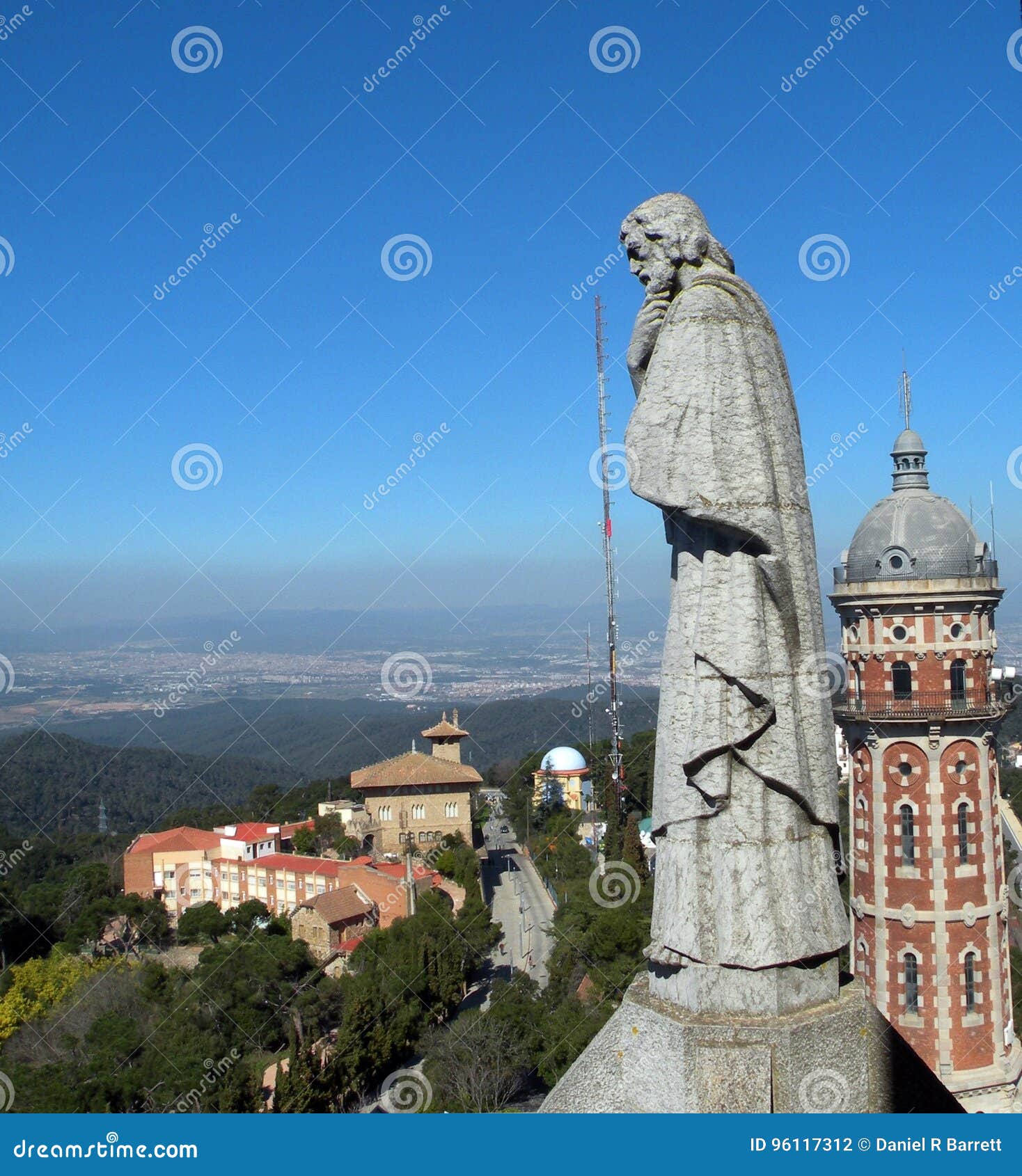 Tibidabo View stock photo. Image of view, barcelona, spain - 96117312