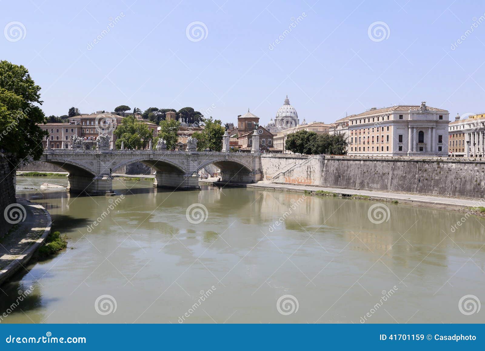 Tibre river stock image. Image of landscape, italian - 41701159