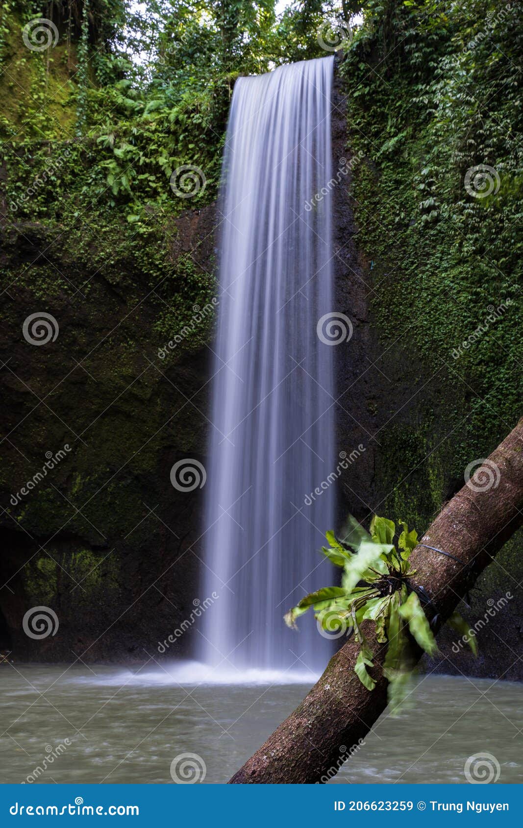 Tibumana waterfall in Bali stock image. Image of indonesia - 206623259