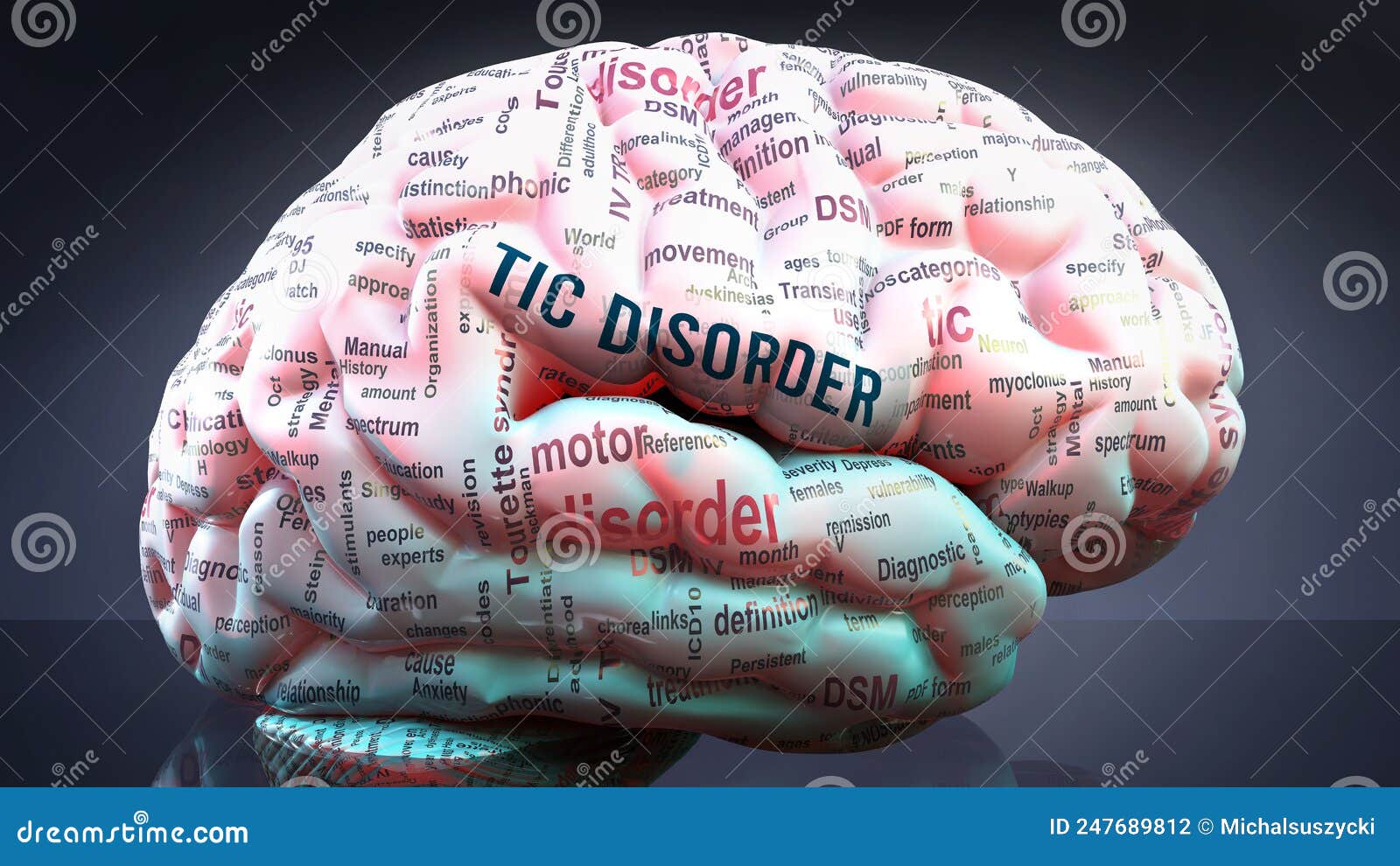 Tic Disorder and a Human Brain Stock Photo - Image of brain, subject ...