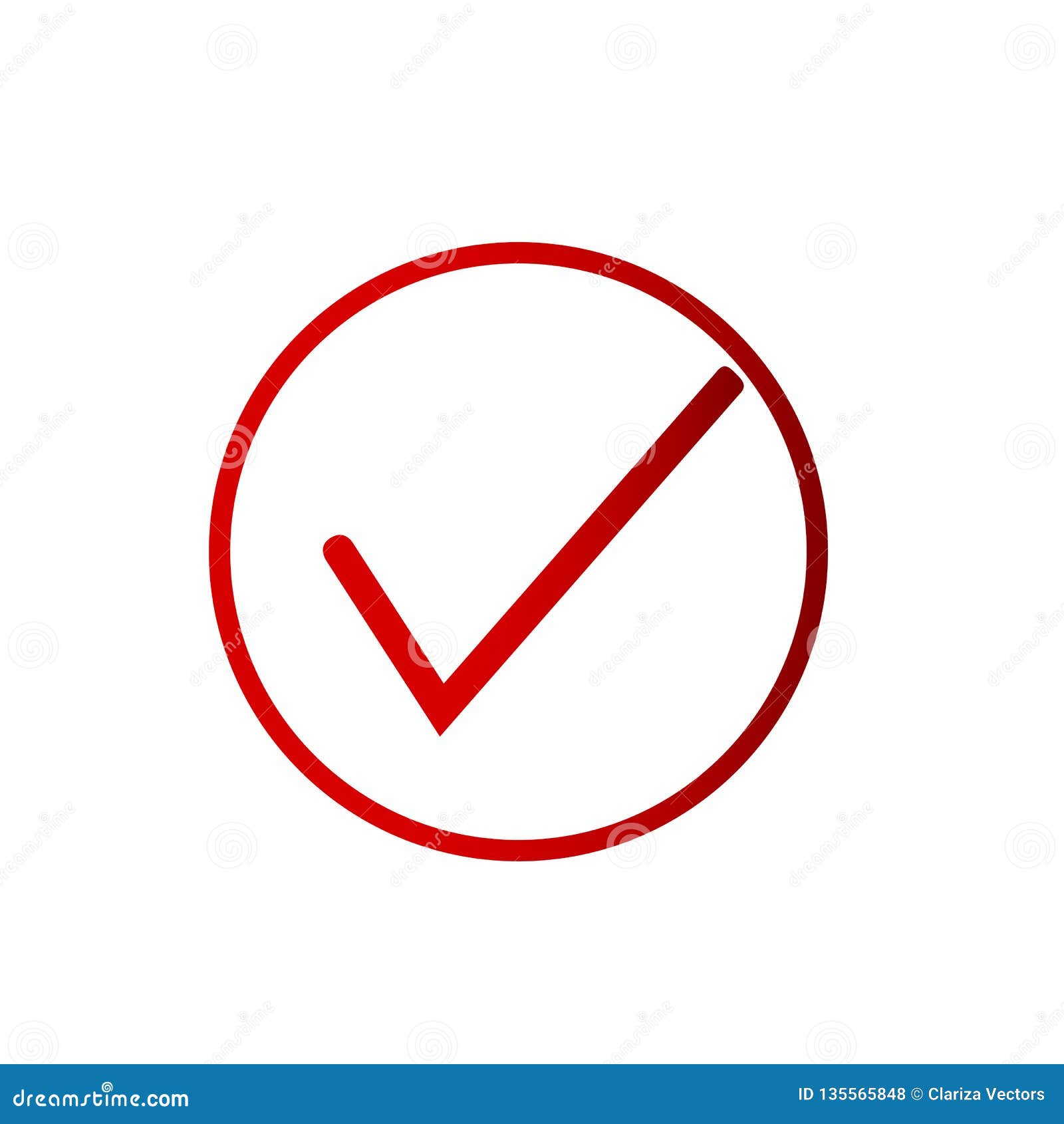 Tic Mark,vote Box, Correct Sign, Circle Stock Vector - Illustration of ...