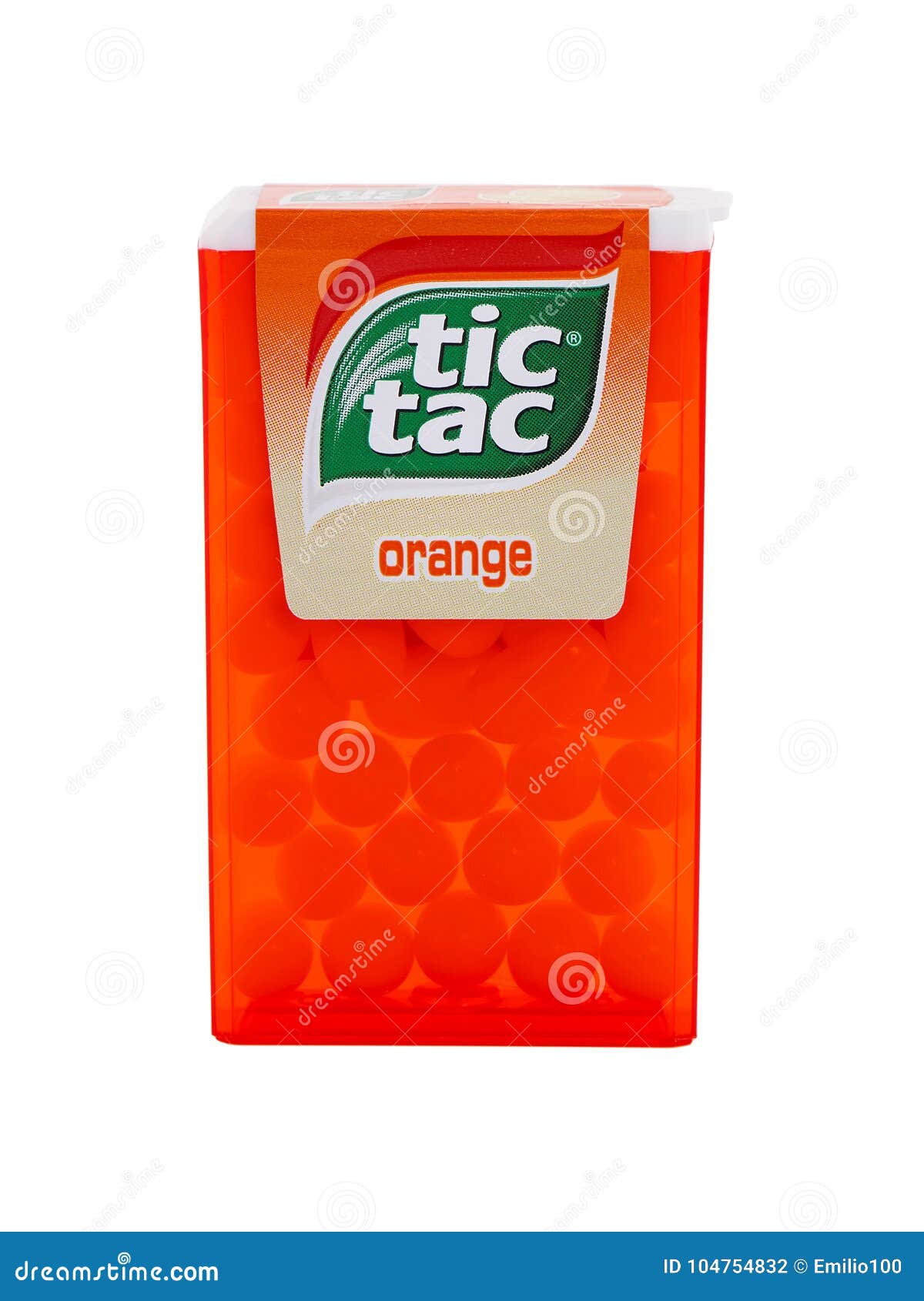 Tic Tac Orange photographie éditorial. Image du sucre - 104754832