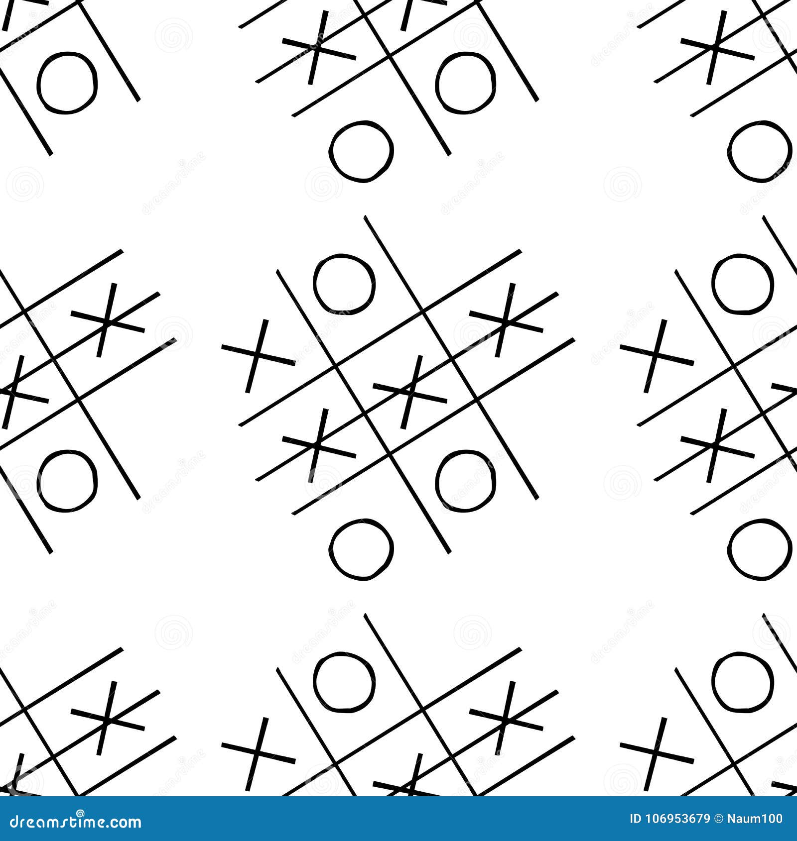 Tic-tac-toe Competition Seamless Pattern Stock Illustration ...