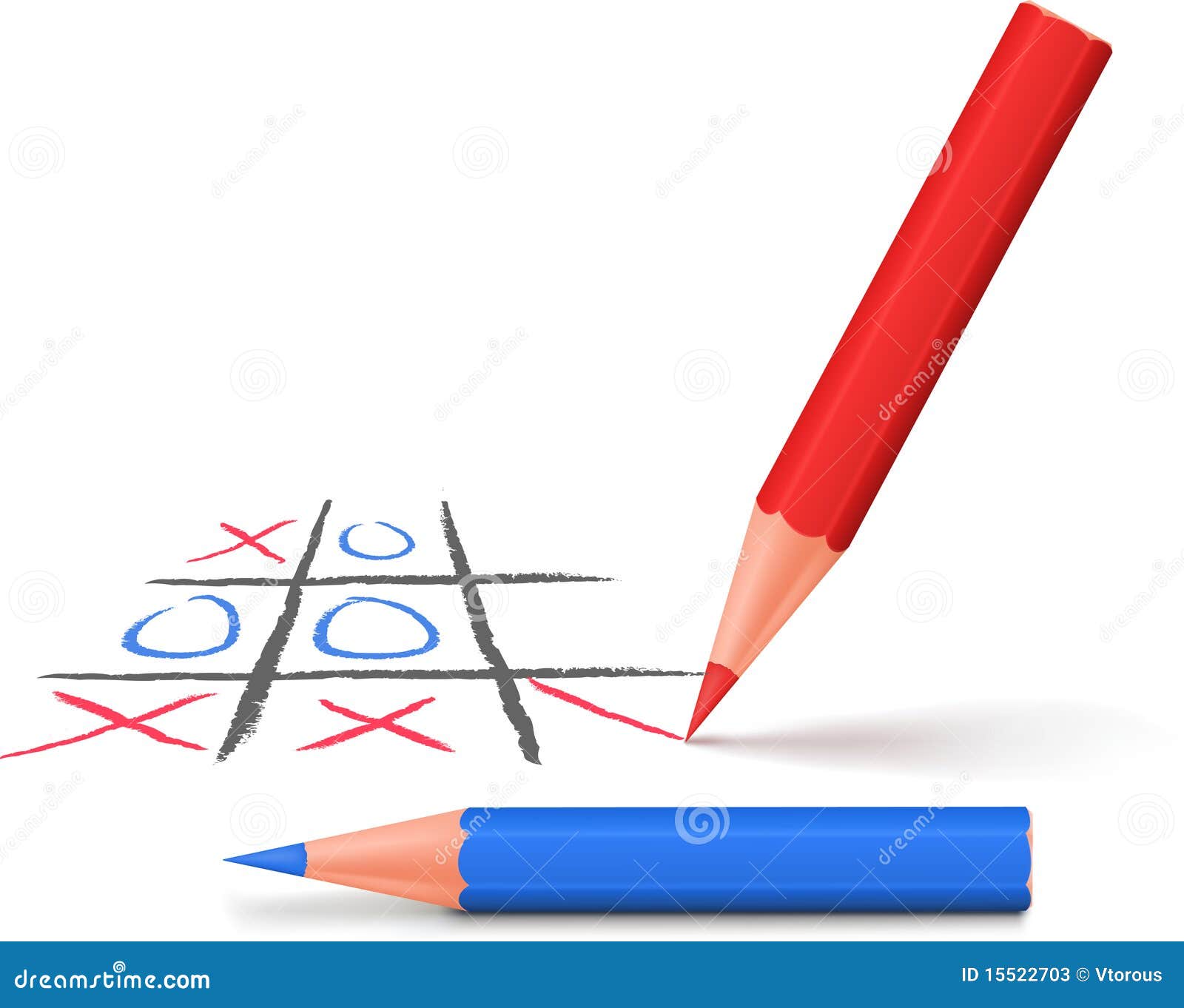 Tic-tac-toe game stock vector. Illustration of paper - 15522703