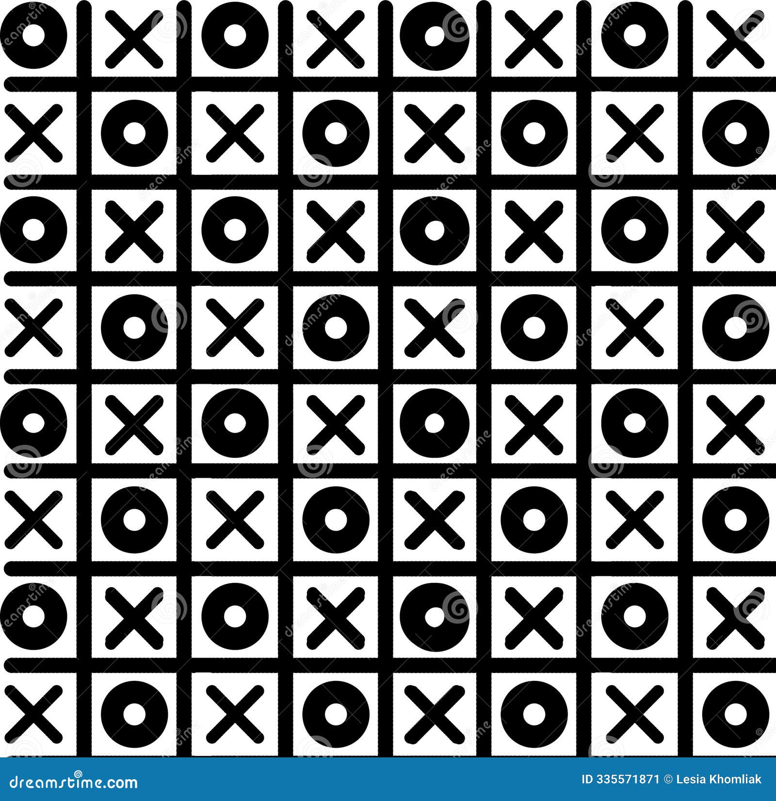 Tic-tac-toe Pattern. Tic-tac-toe Illustration Stock Illustration ...