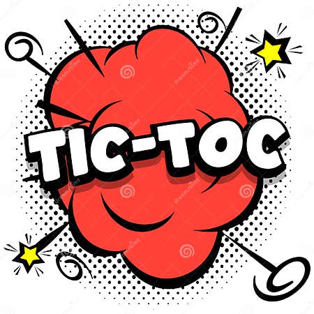 Tic-toc Comic Bright Template with Speech Bubbles on Colorful Frames ...