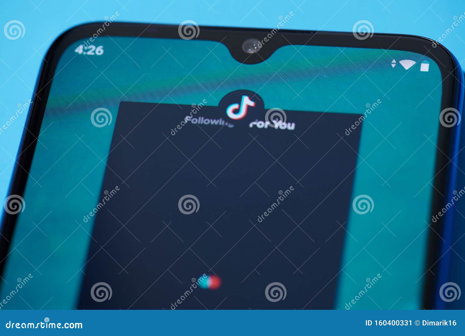 Tic toc mobile application editorial photo. Image of sign - 160400331