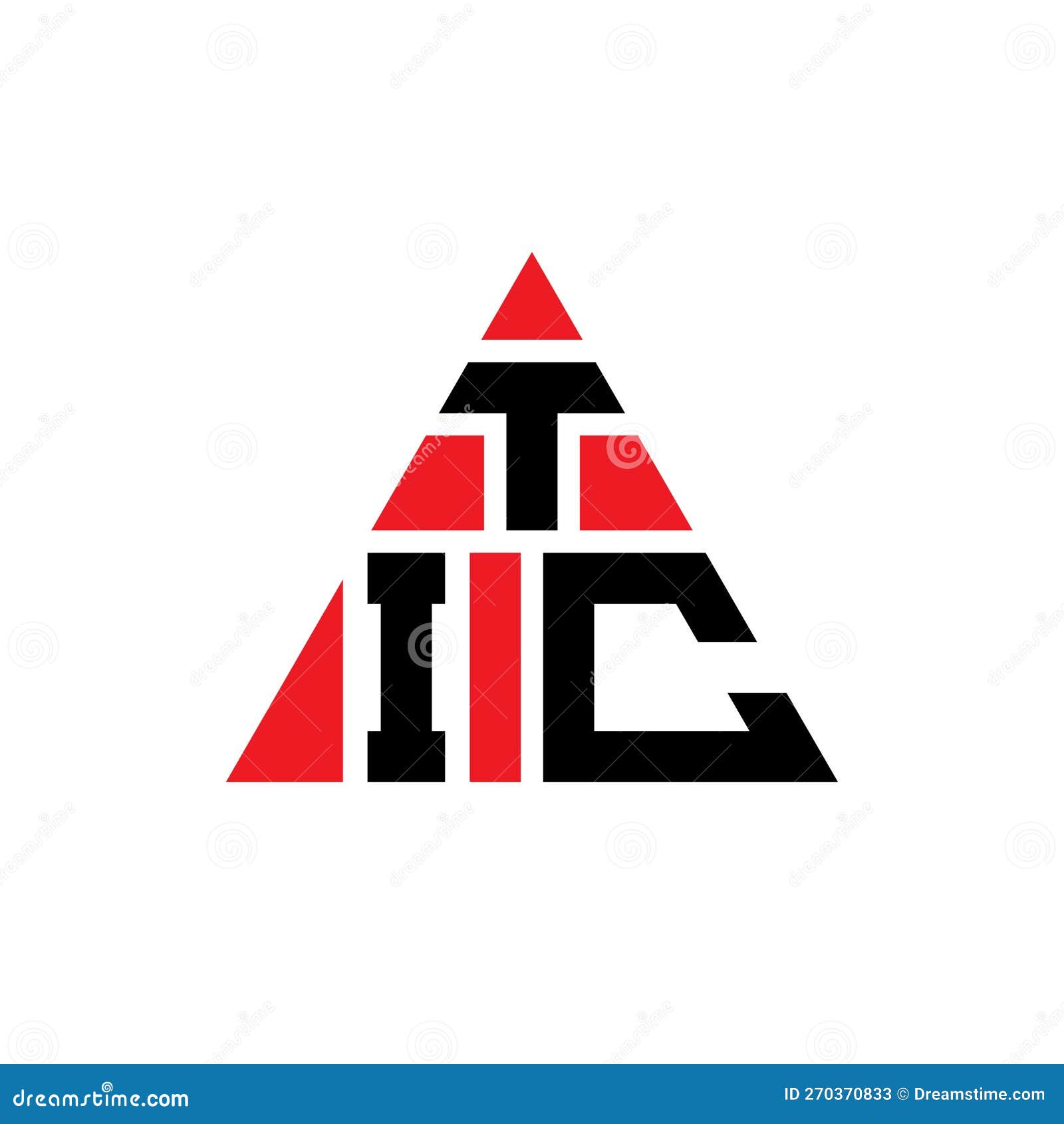 TIC Triangle Letter Logo Design with Triangle Shape. TIC Triangle Logo ...