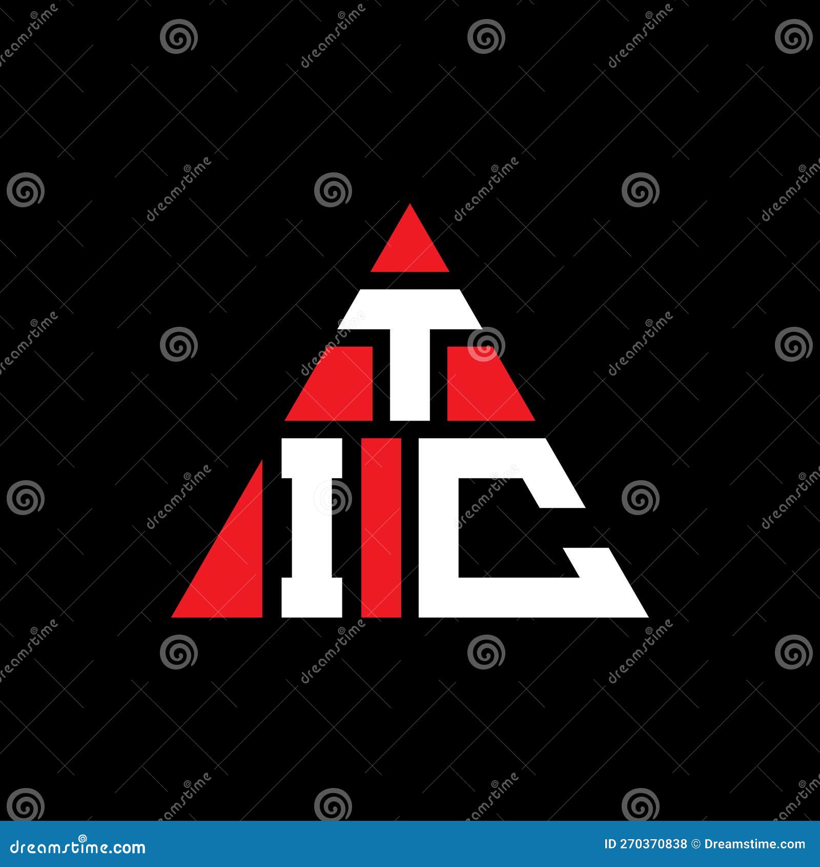 TIC Triangle Letter Logo Design with Triangle Shape. TIC Triangle Logo ...